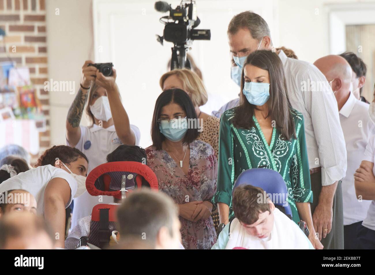 27-07-2020 Spain Queen Letizia and King Felipe visit the Ramon y Cajal ...