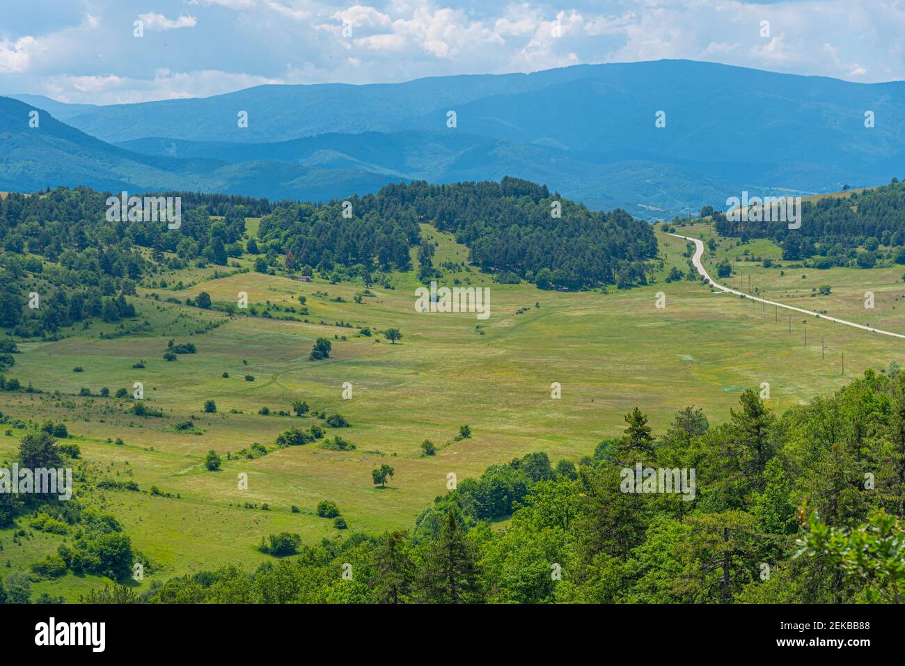 Aerial view of landscape near Velingrad, Bulgaria Stock Photo - Alamy
