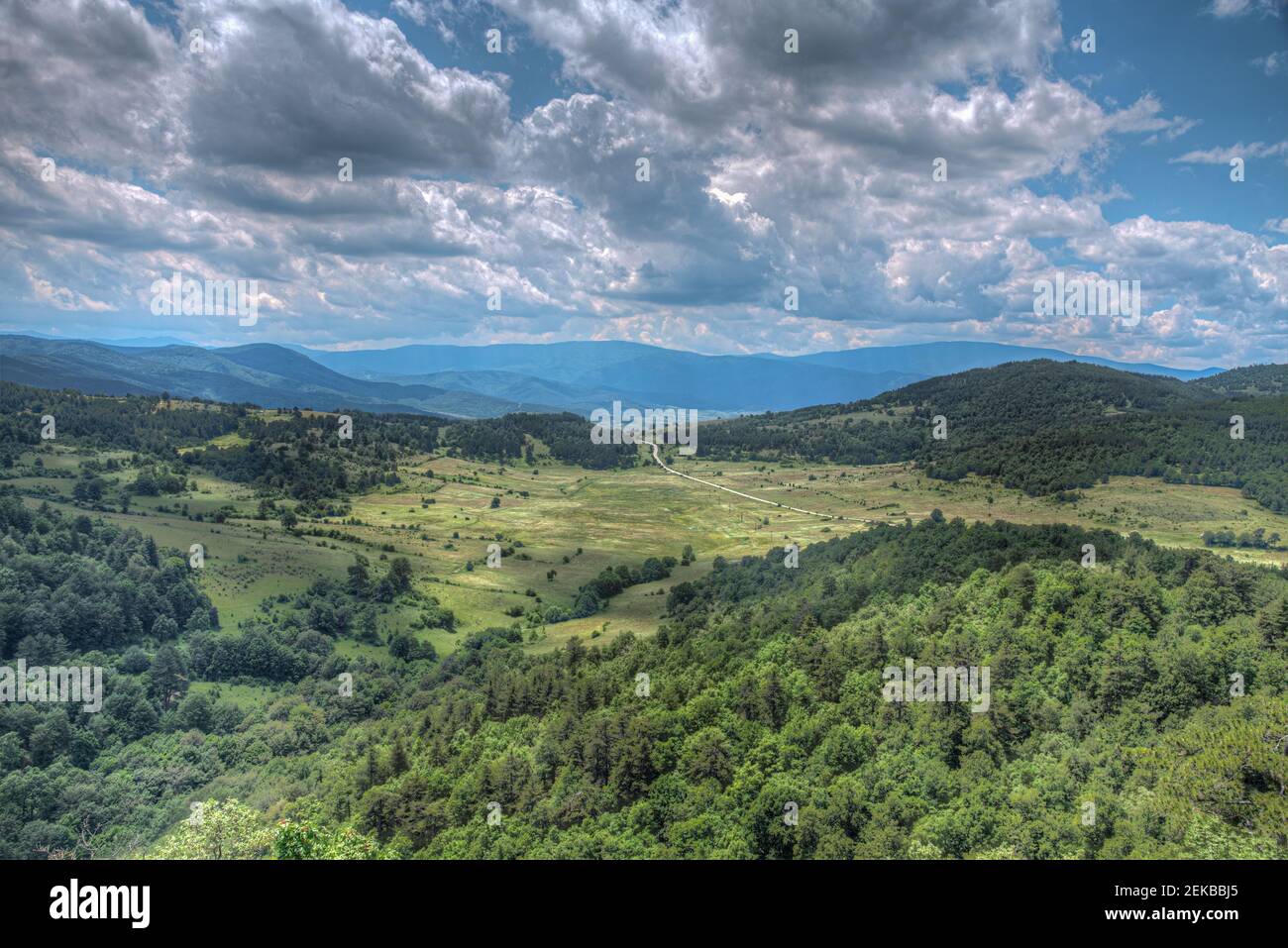 Aerial view of landscape near Velingrad, Bulgaria Stock Photo - Alamy