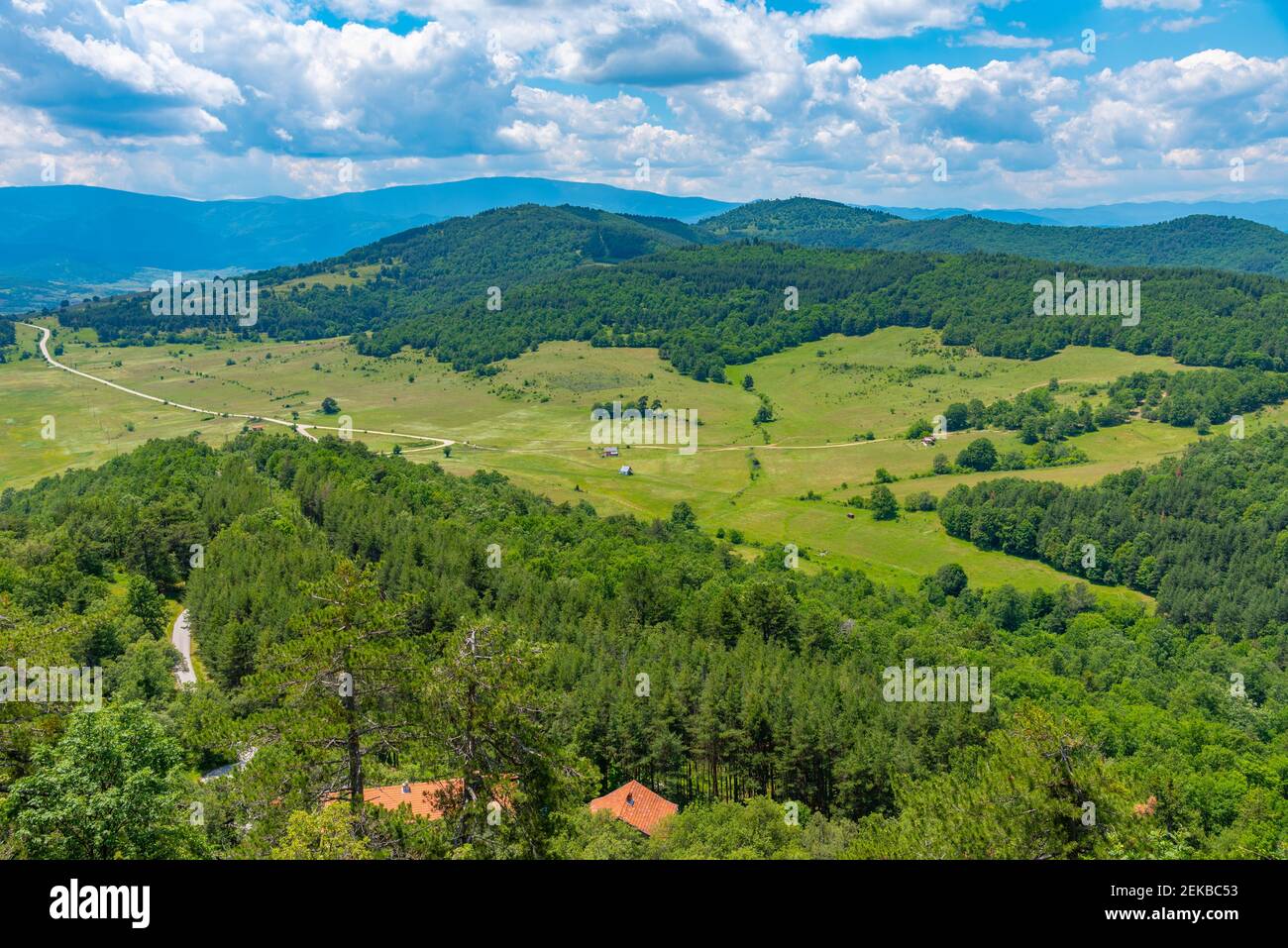 Aerial view of landscape near Velingrad, Bulgaria Stock Photo - Alamy