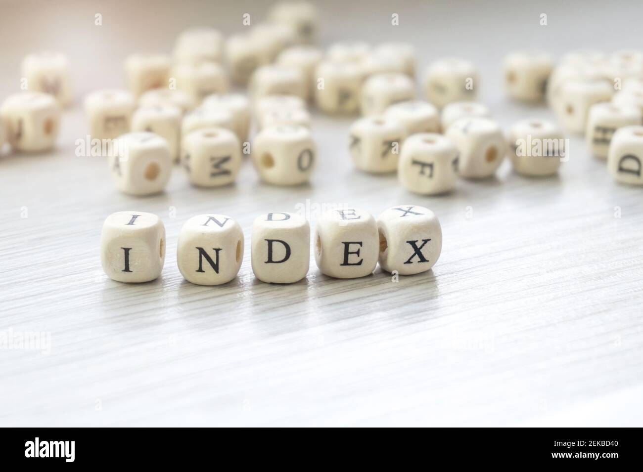 Word index written wooden letters hi-res stock photography and images ...