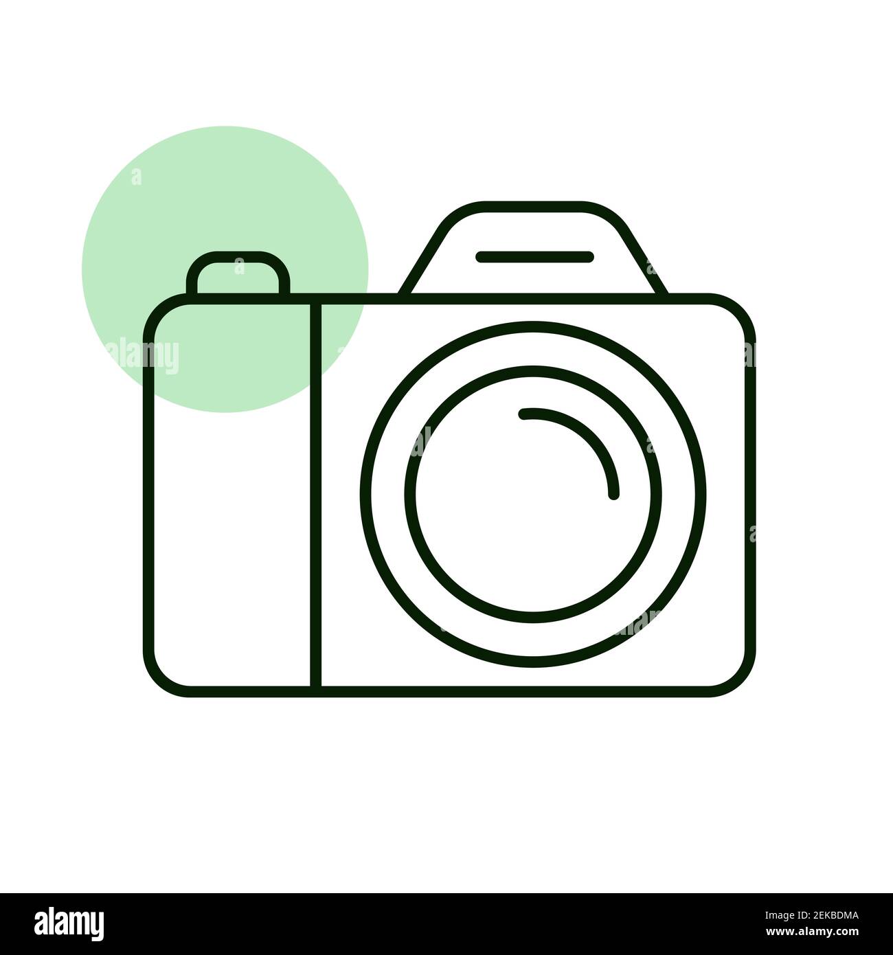 Camera vector icon. Camping and Hiking sign. Graph symbol for foto web ...