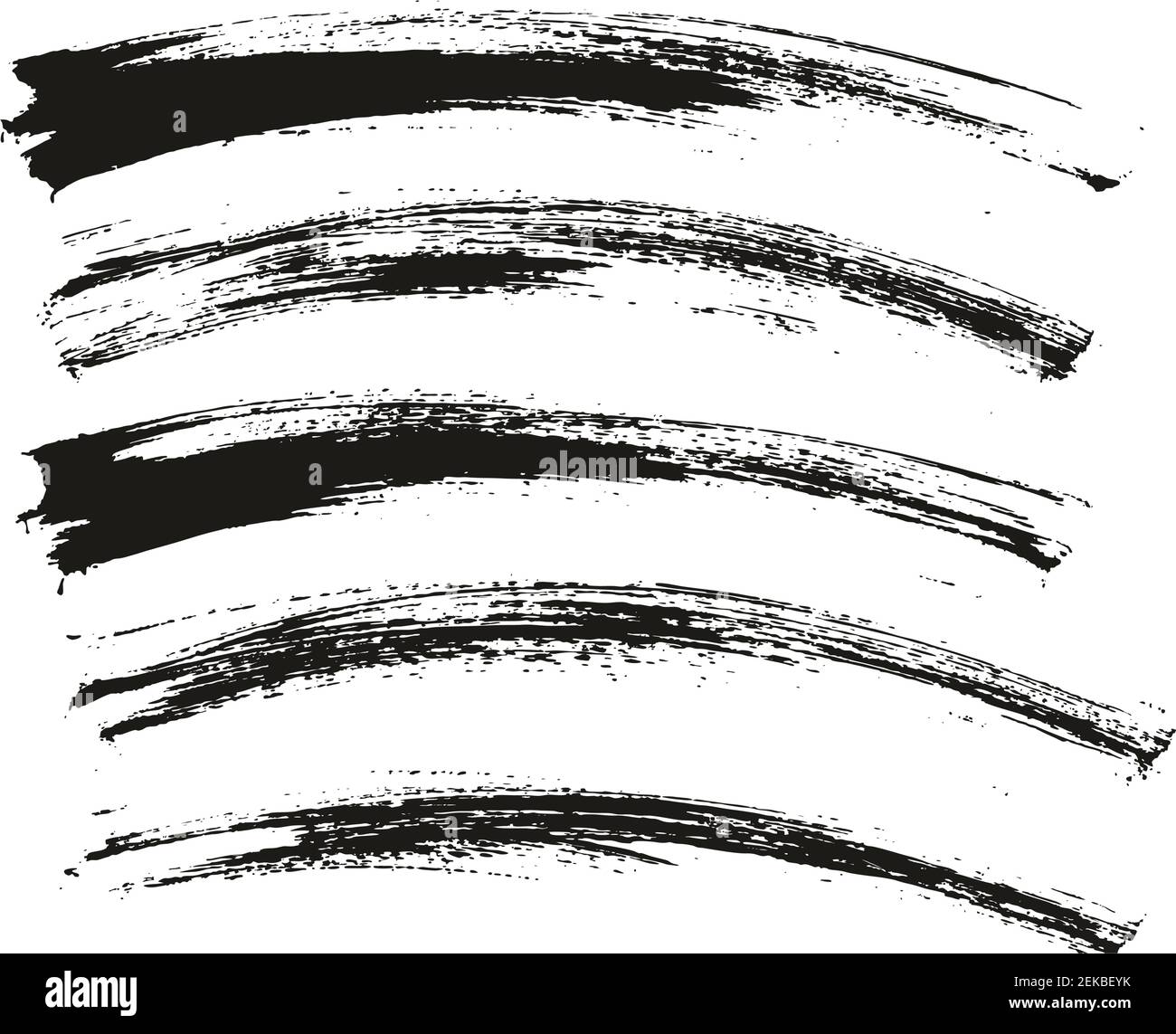 Flat Paint Brush Thin Curved Background High Detail Abstract Vector ... Flat Paint Brush Thin Curved Background High Detail Abstract Vector ...