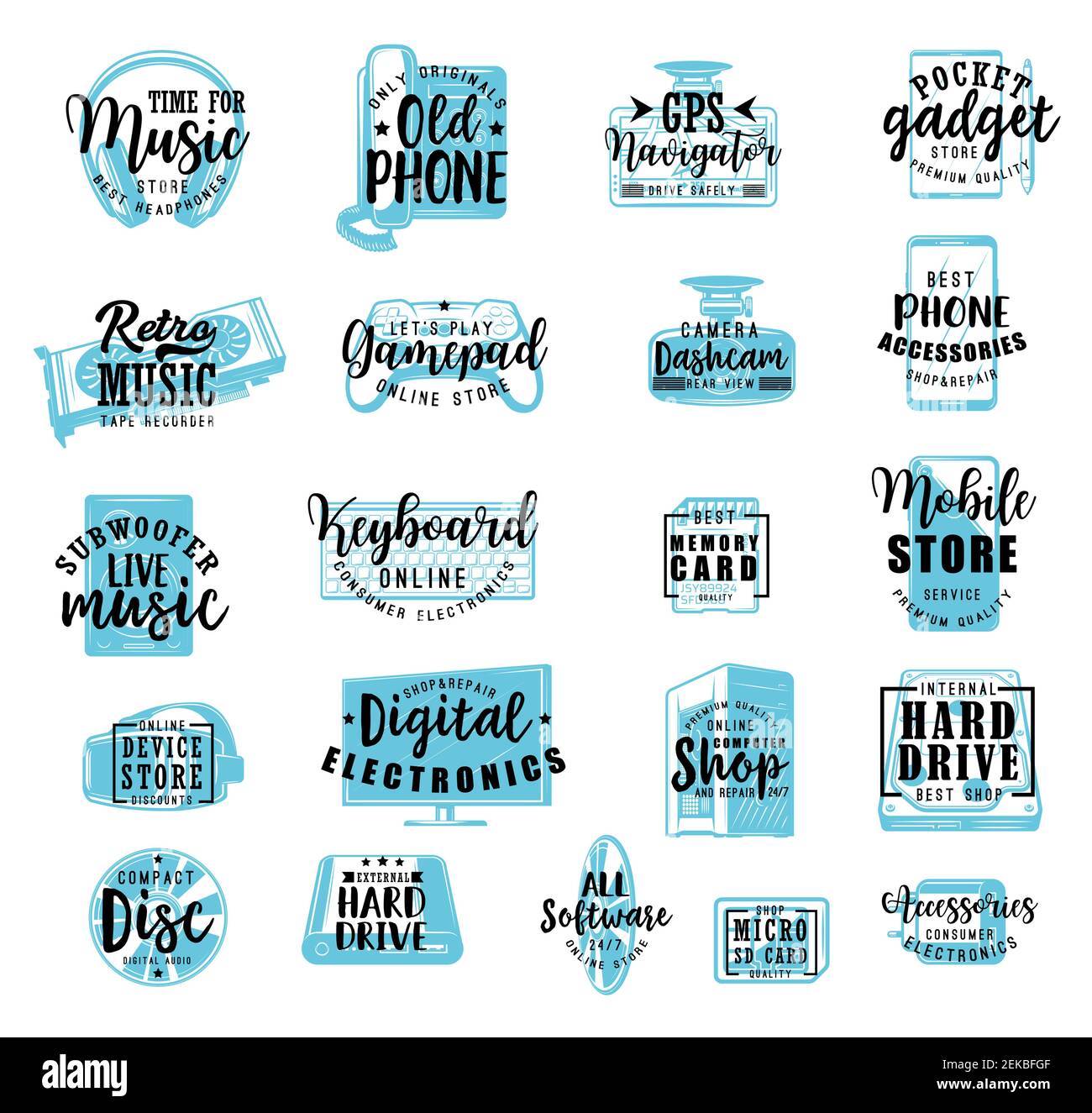 Digital gadgets, multimedia electronic devices store sketch lettering ...