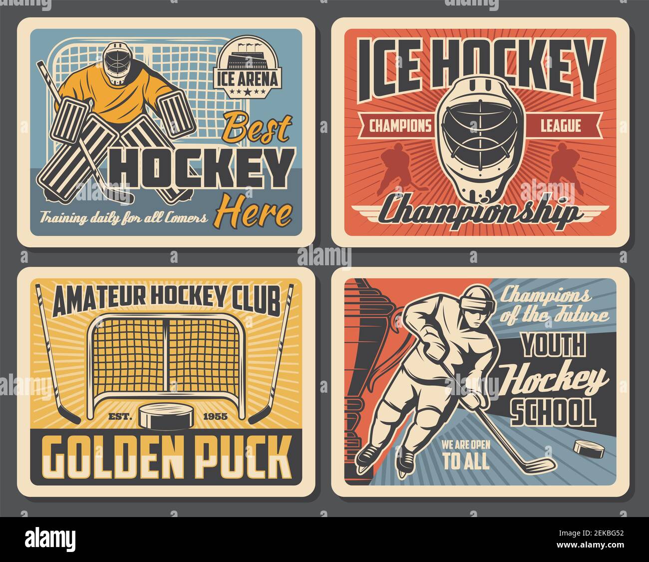 Vintage ice skating posters Stock Vector Images - Alamy