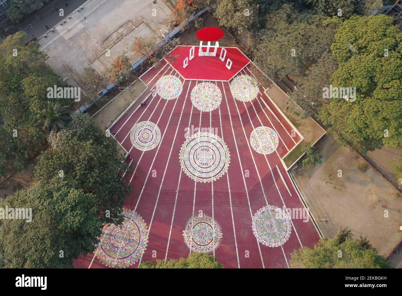 Dhaka, Bangladesh - February 23, 2021: The Central Shohid Minar is a ...