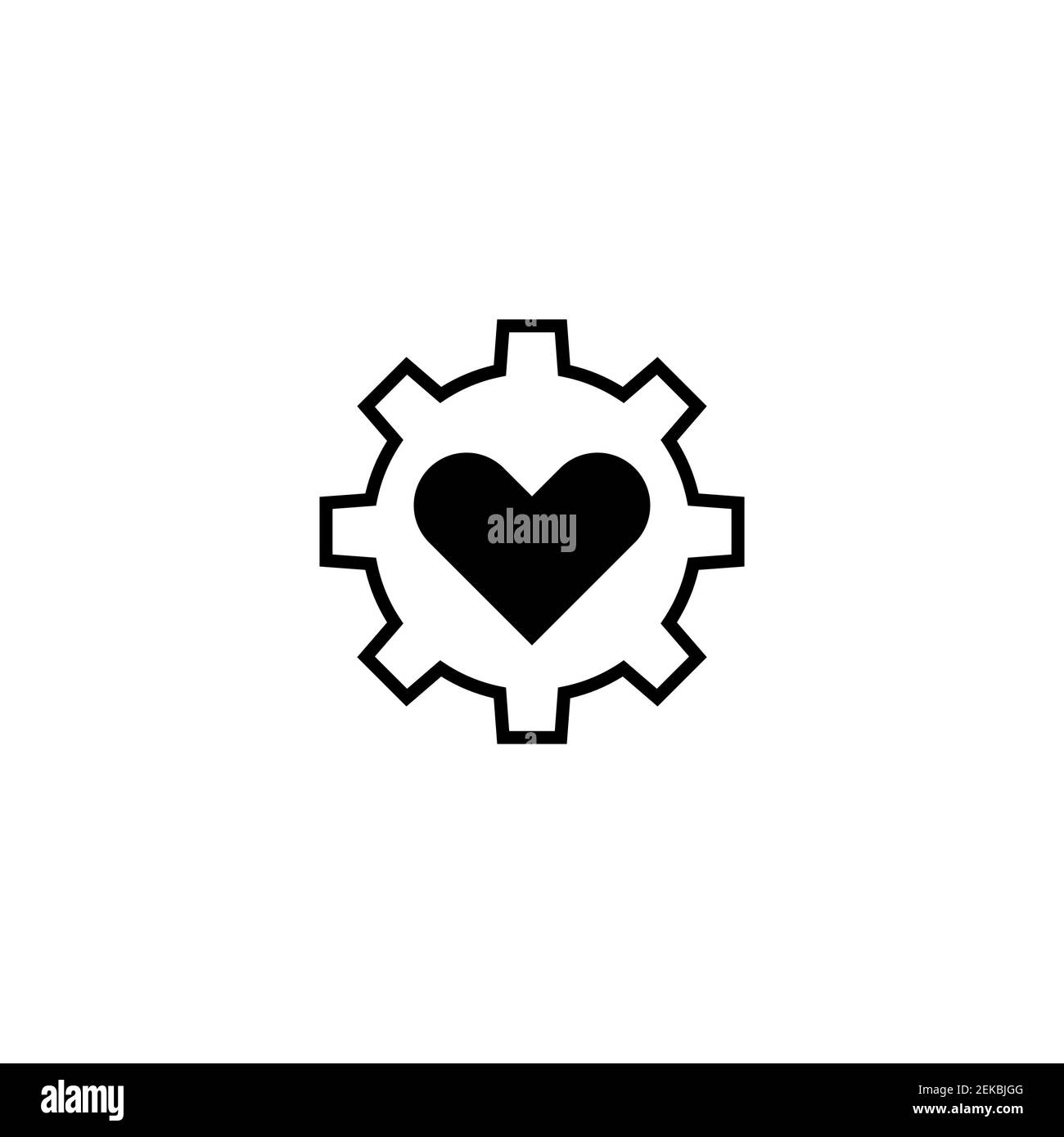 Heart with gear. machine heart. working healthy heart. healthy concept ...