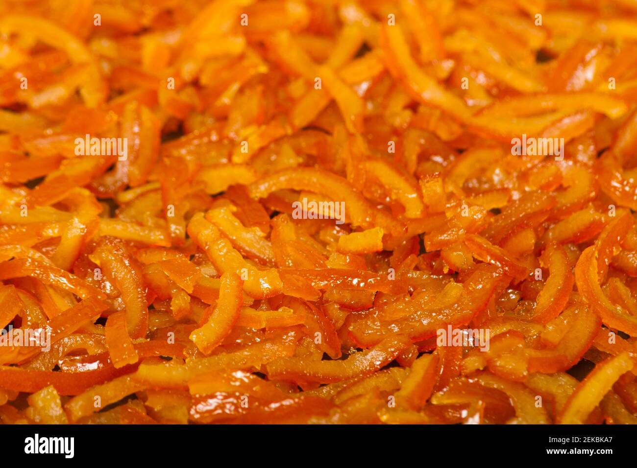 Candied orange peel. Succade is the candied orange peel. Background ...