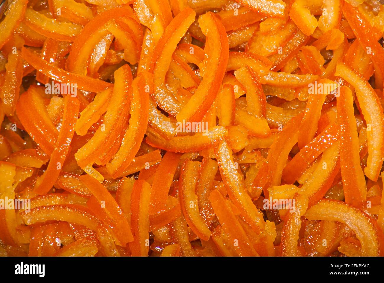 Candied orange peel. Succade is the candied orange peel. Background ...