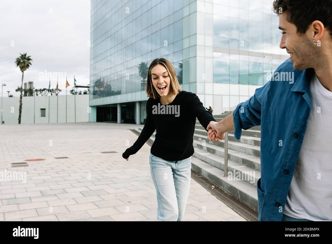 Couple playful walking hi-res stock photography and images - Alamy