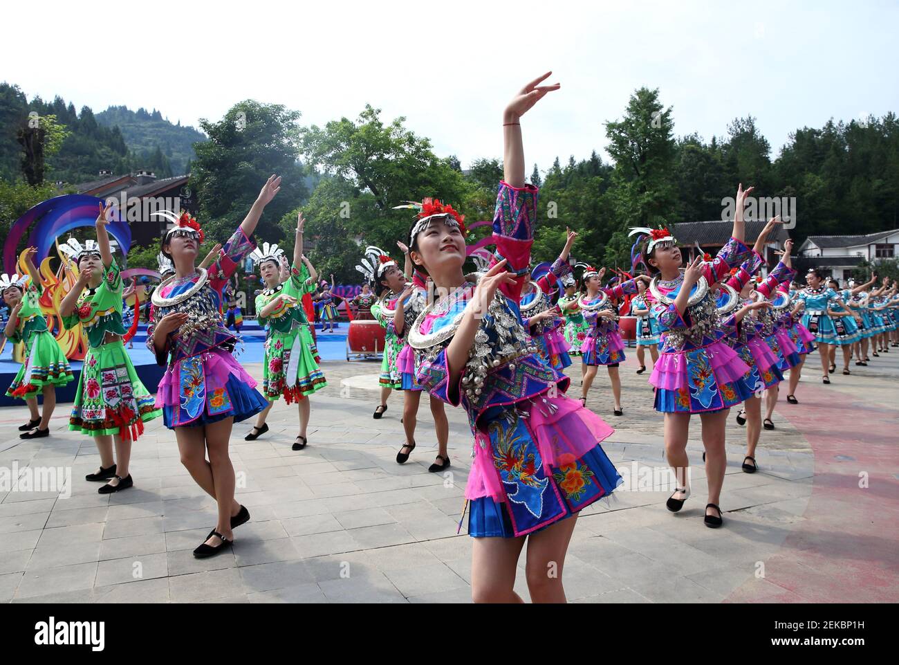 Sichuanï¼ŒCHINA-On July 24, 2020, the 9th China Wujiang Miao People ...