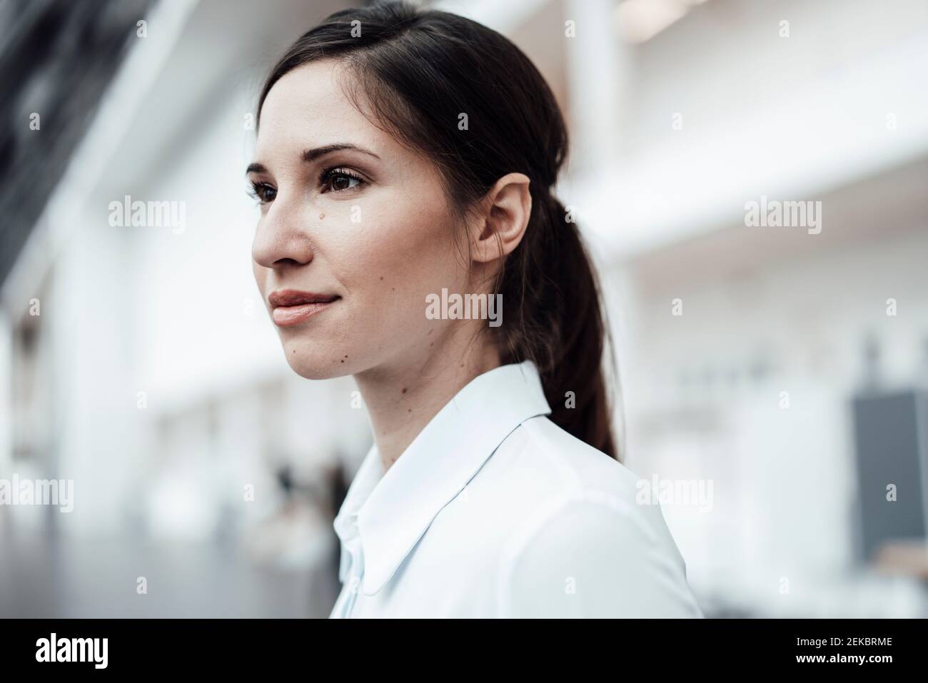 Elegant female entrepreneur looking away Stock Photo - Alamy