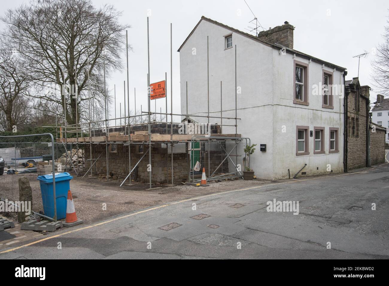 Building work in Settle Stock Photo - Alamy