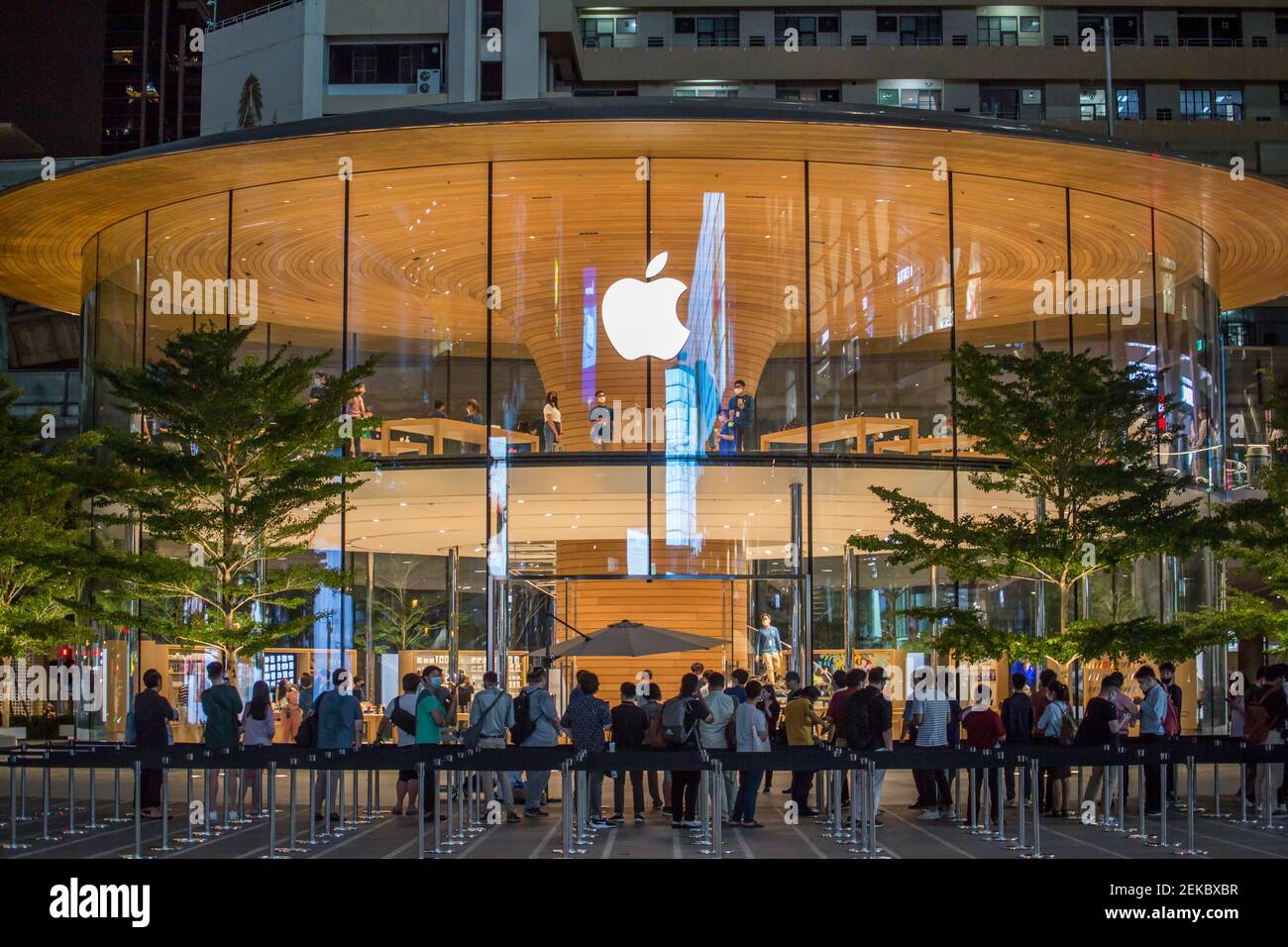 A general view of the brand new Apple Store at Central World during the ...