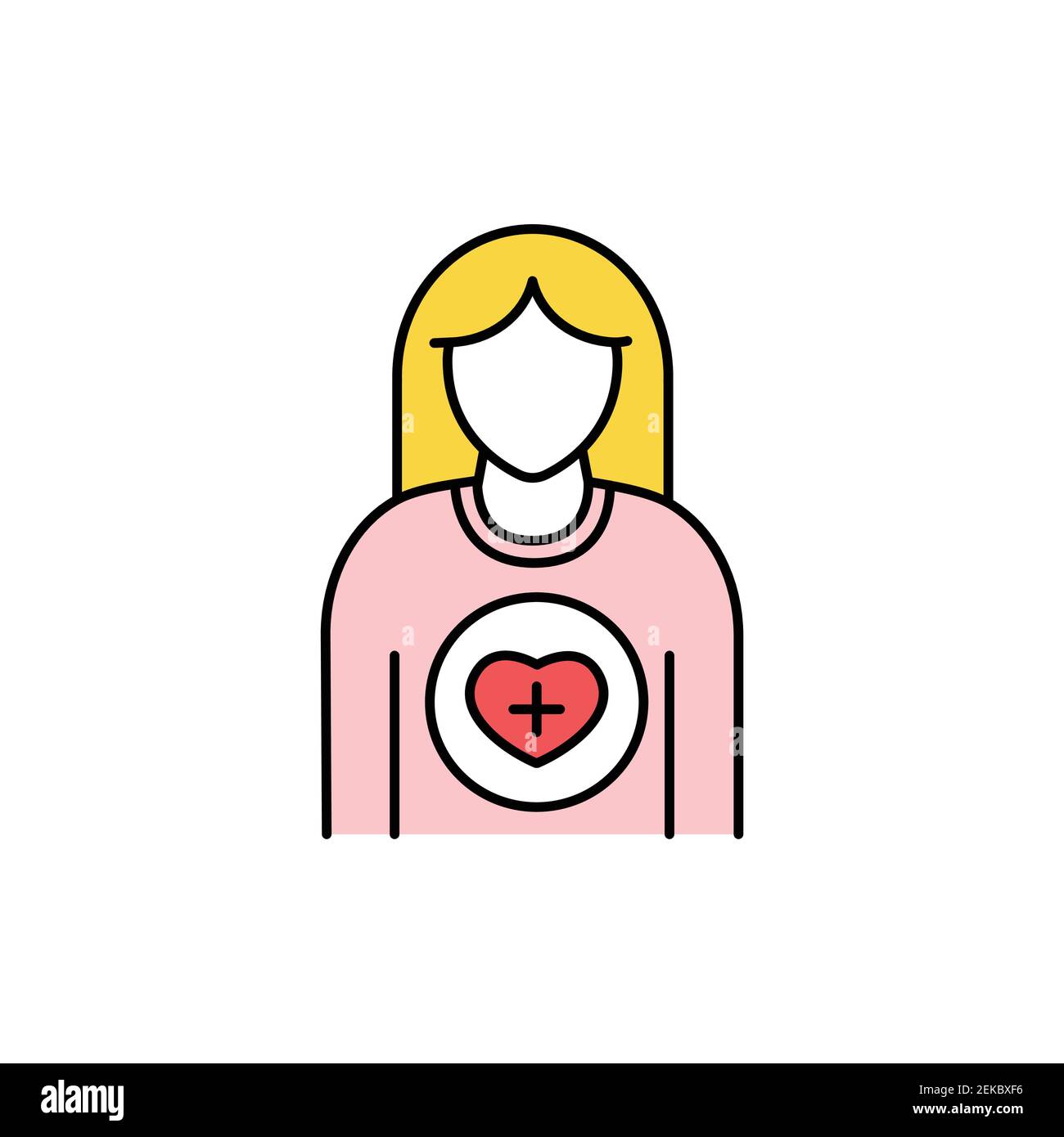 Donor color line icon. Donation program. Pictogram for web page, mobile ...