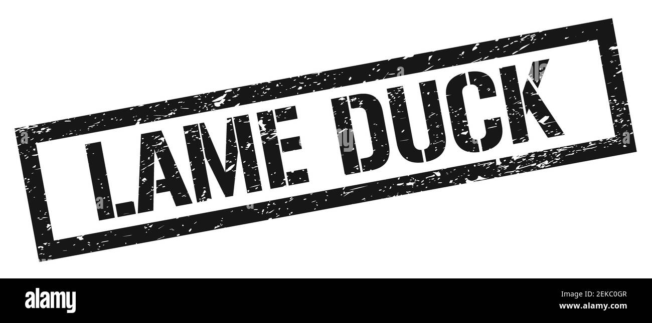 LAME DUCK black grungy rectangle stamp sign Stock Photo - Alamy