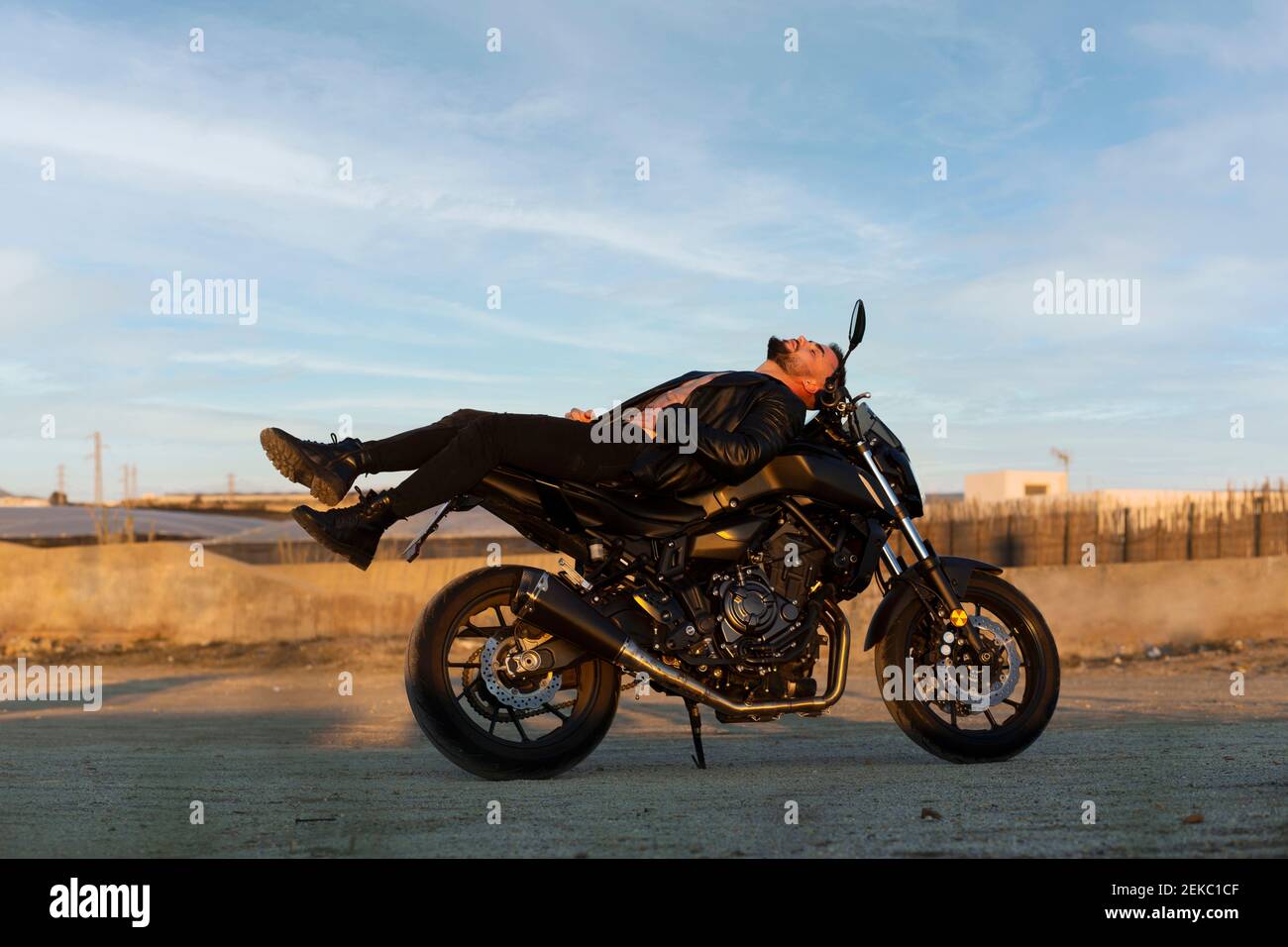 Biker jacket back hi-res stock photography and images - Alamy