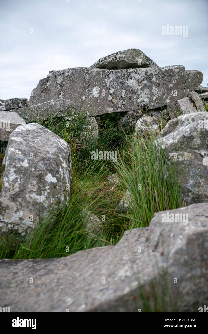 Republic of Ireland, County Donegal, Megalithic Cloghanmore tomb Stock ...