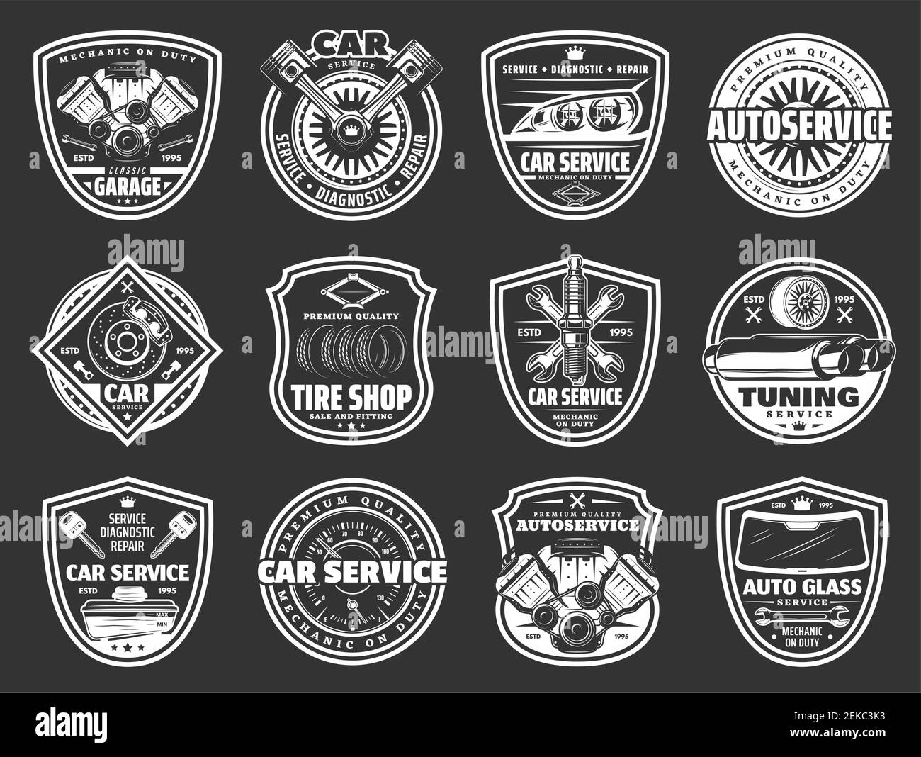 Car badges Black and White Stock Photos & Images - Alamy