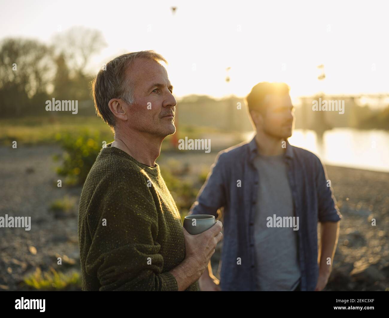 Man coffee looking father hi-res stock photography and images - Alamy