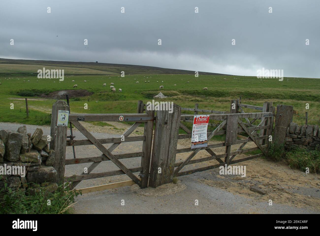 A paddock gate seen at the Hope Valley in the Peak district. (Photo by ...