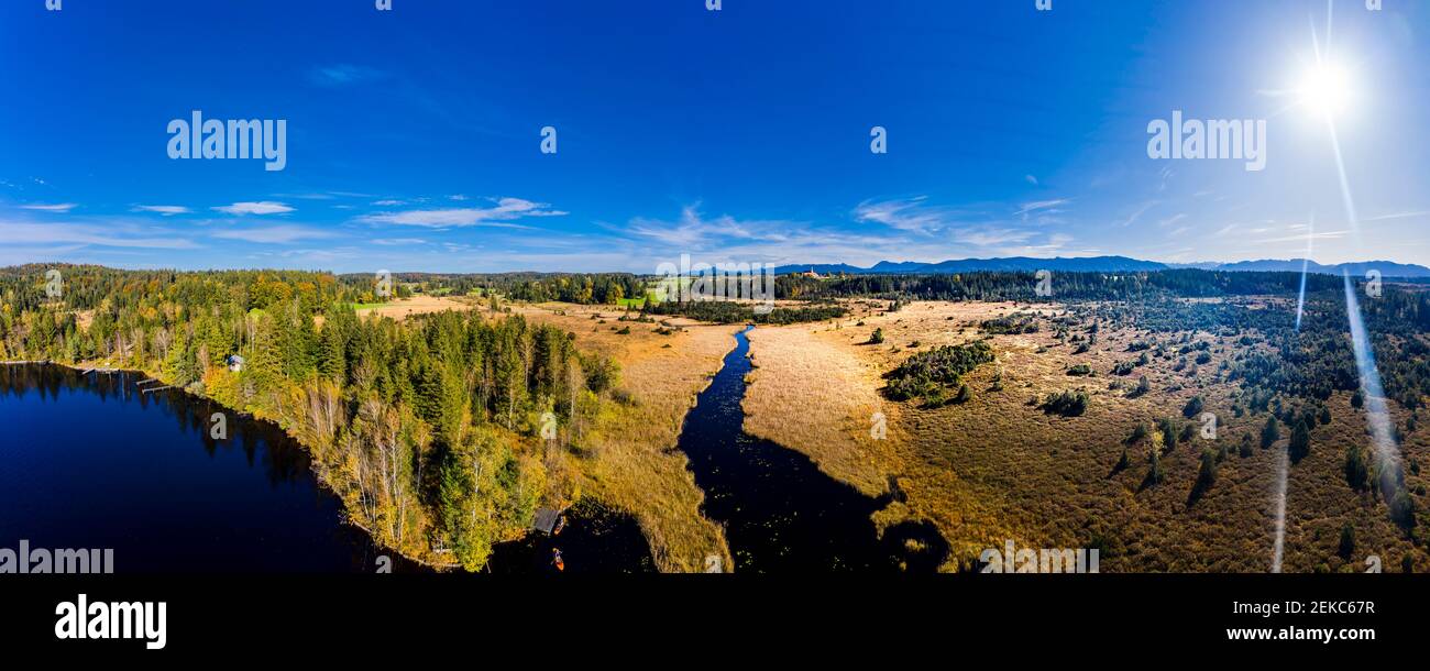 Aerial view kirchsee lake hi-res stock photography and images - Alamy