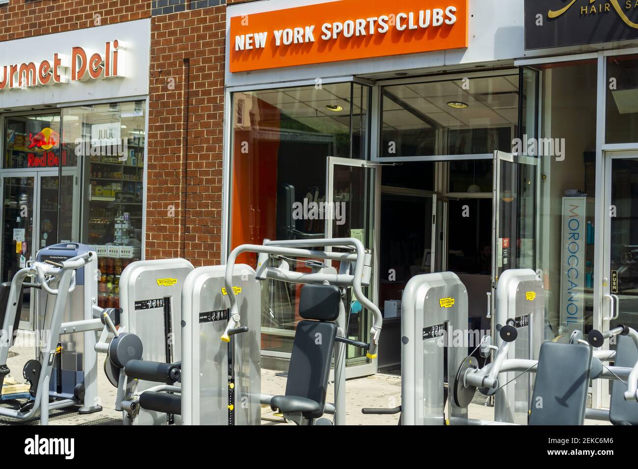 Exercise equipment is being swapped out of a closed New York Sports ...