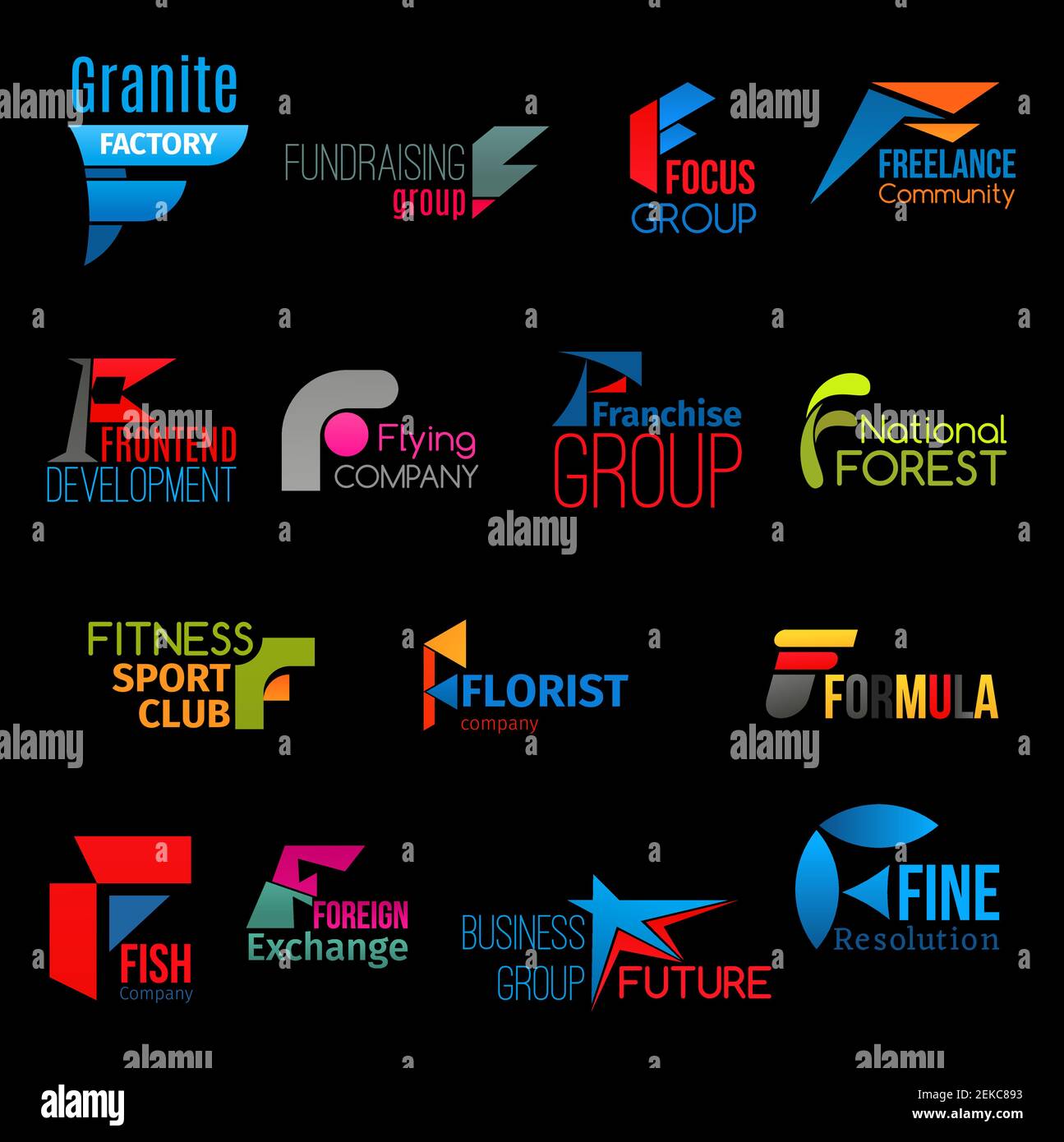 Monogram fac Stock Vector Images - Alamy