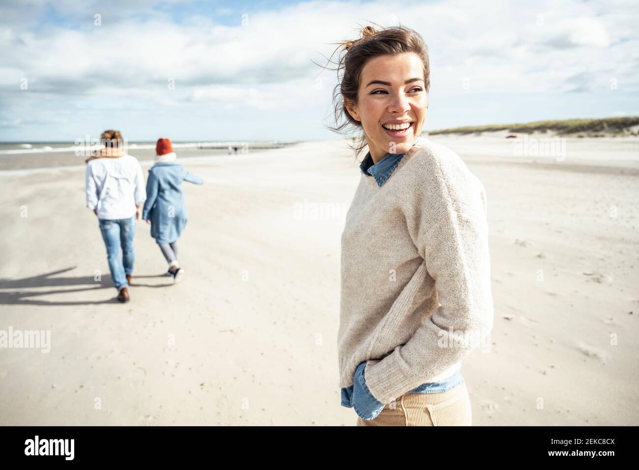 Sandy beach with people hi-res stock photography and images - Alamy