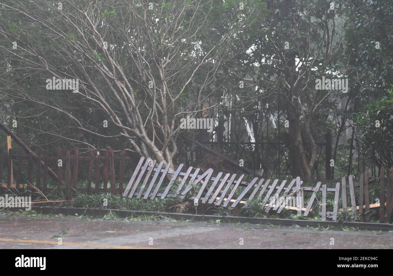 Typhoon Hagupit landing Wenzhou, Zhejiang, China on August 3, 2020 ...