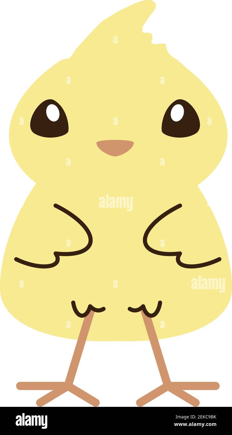 cute little chicken bird vector illustration cartoon isolated style ...