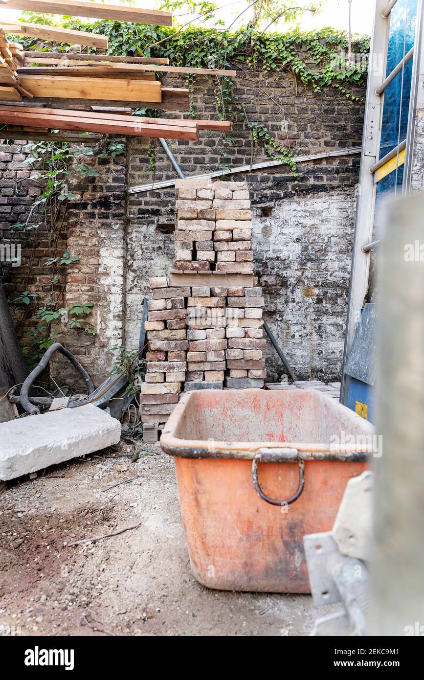 Construction materials at construction site Stock Photo - Alamy
