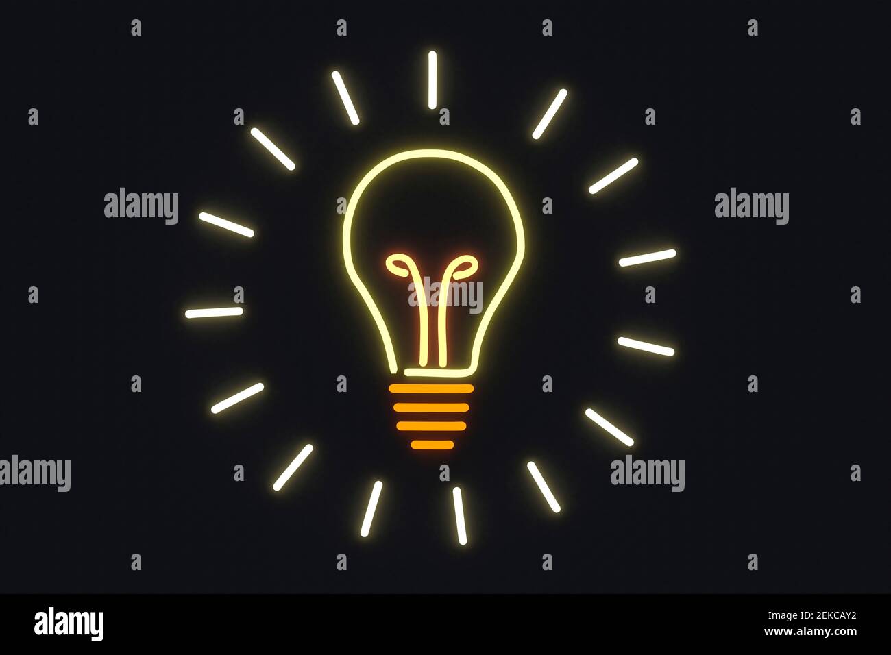 An illuminated light bulb hi-res stock photography and images - Alamy