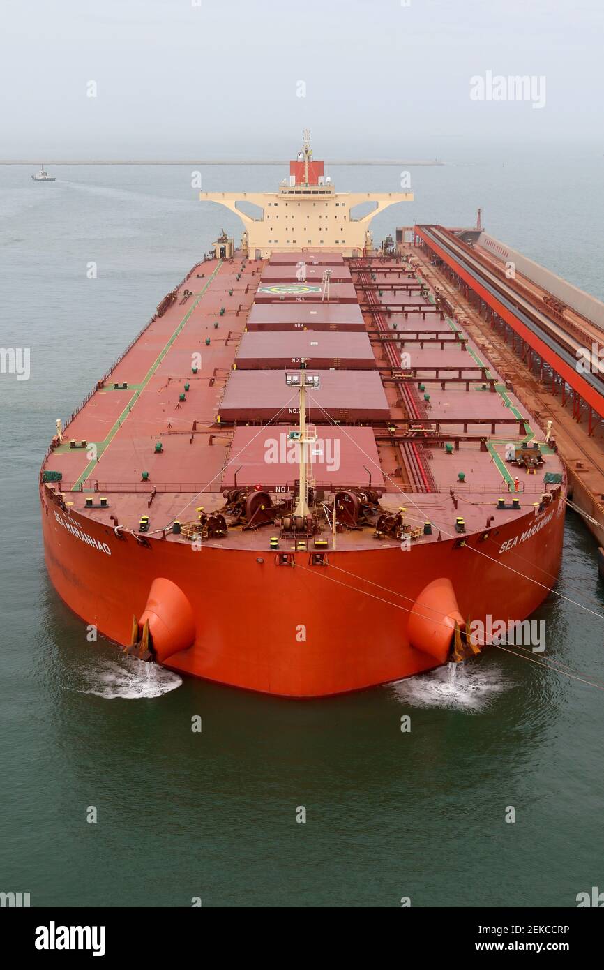 YANTAI, CHINA - AUGUST 5, 2020 - The 400,000-ton super-large ore ...