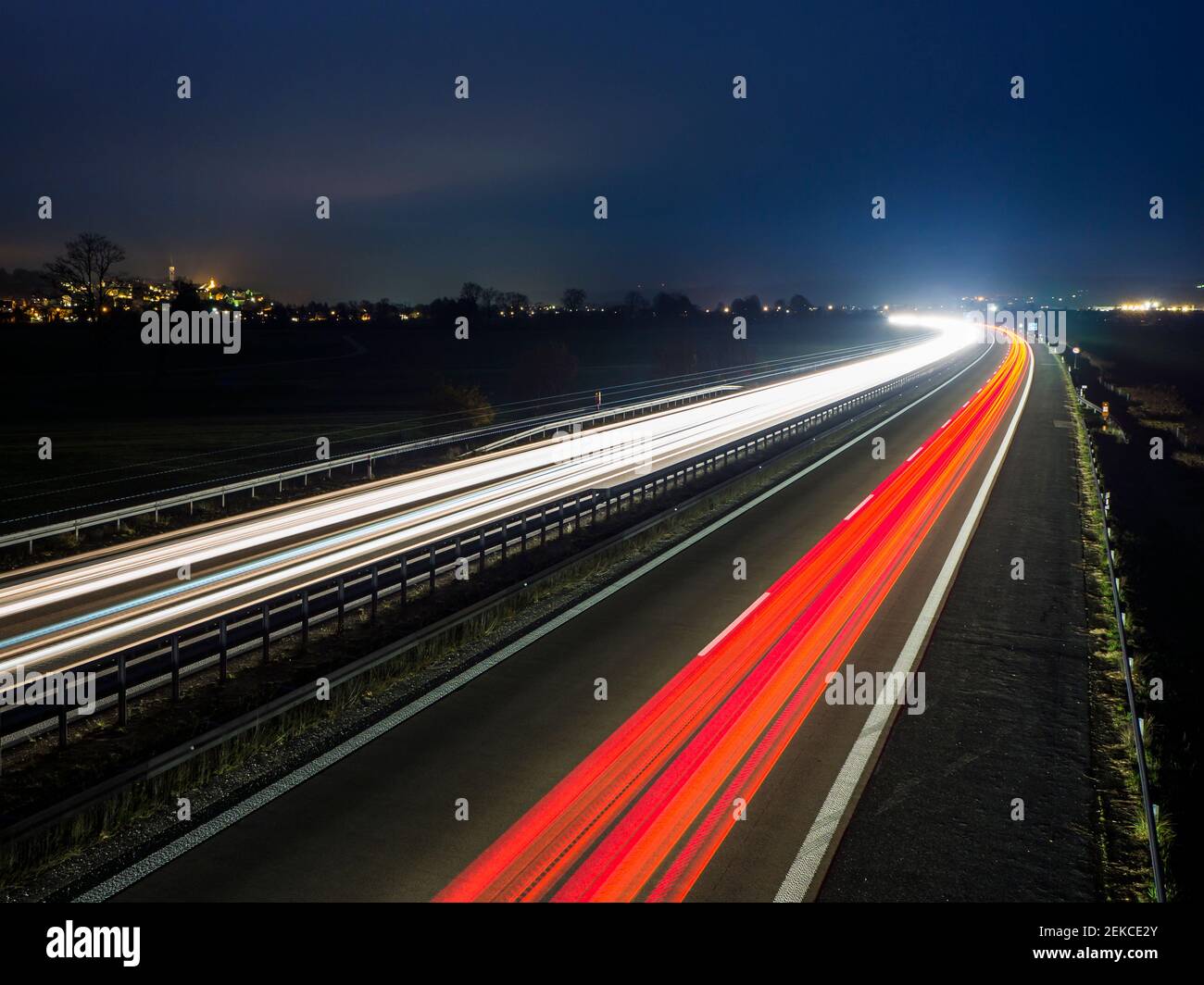 Light trails on motorway hi-res stock photography and images - Alamy