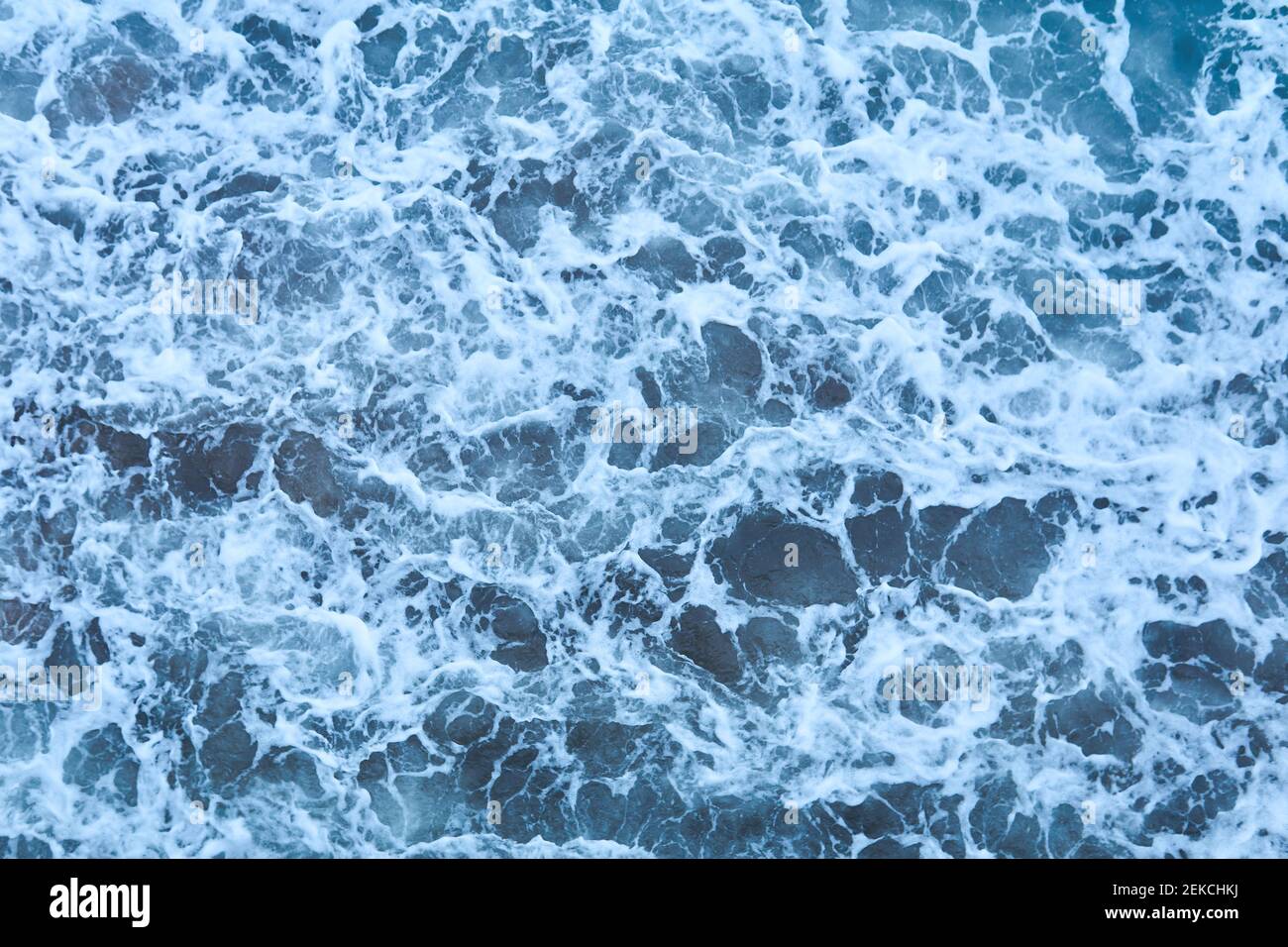 background, texture - stormy sea waters with waves and foam Stock Photo ...