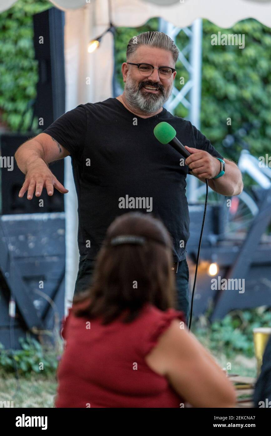 Stand-up comedian Rich Wilson plays The Comedy Crate's first socially ...