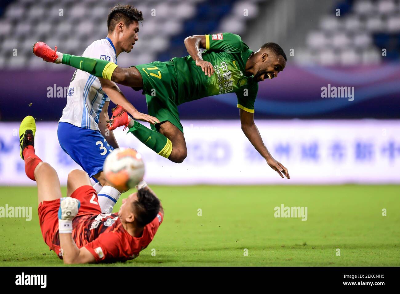 French-born Congolese football player Cedric Bakambu of Beijing Sinobo ...