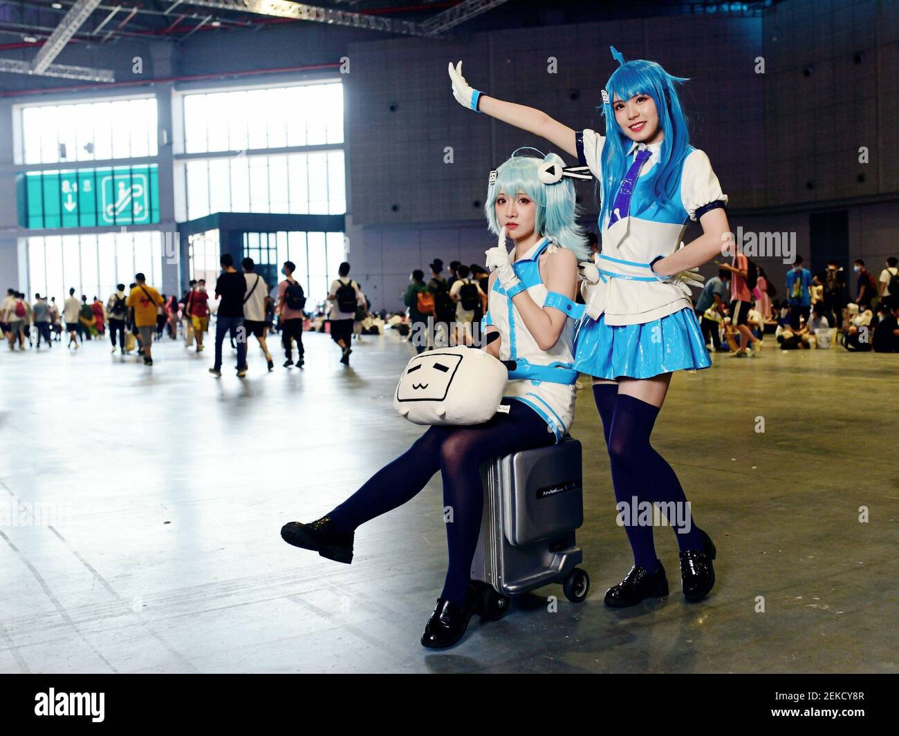 Cosplayers dress up as figures from animations, comics, and games ...