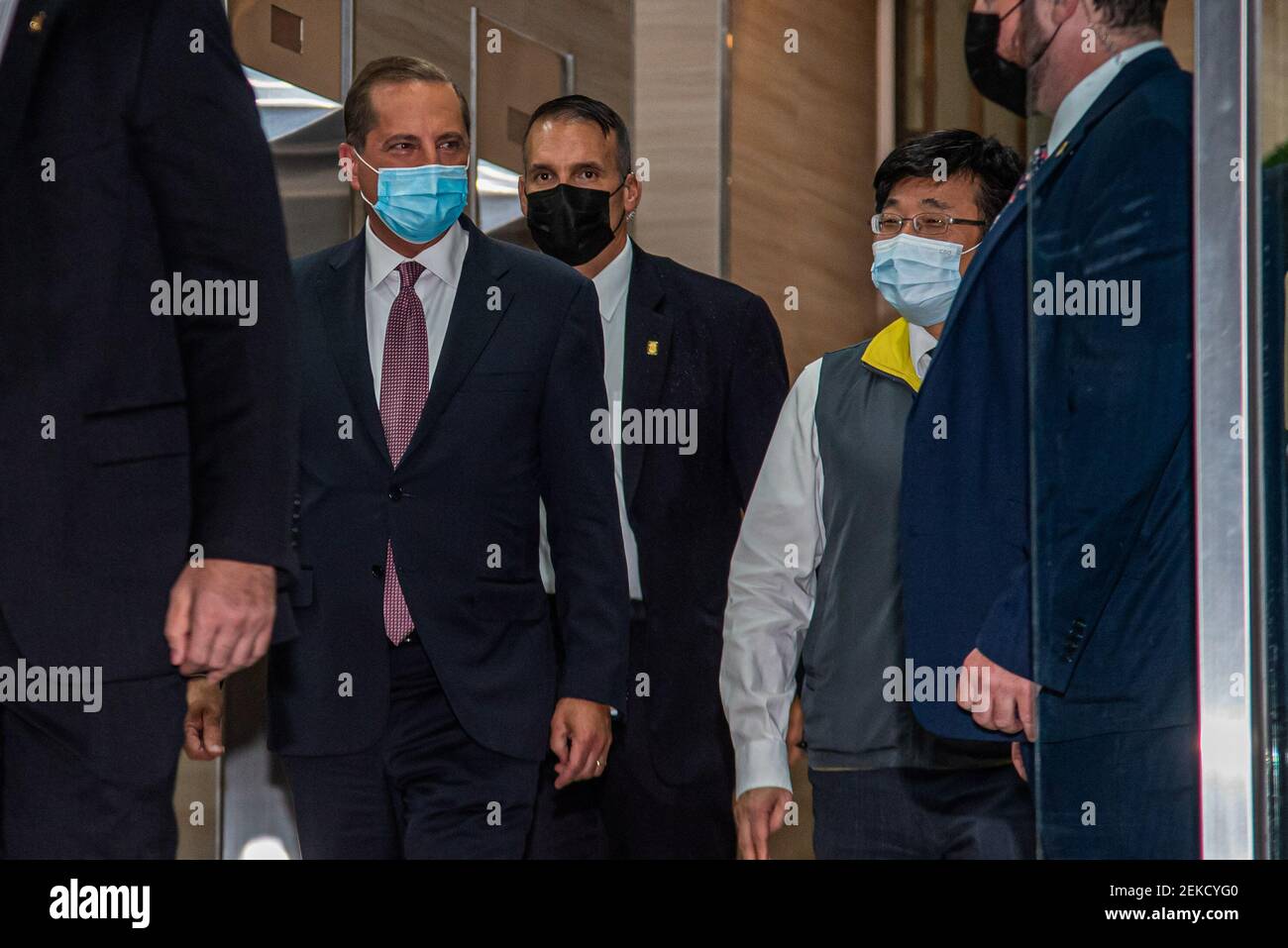 US Secretary of Health and Human Services (HHS) Alex Azar wearing a ...
