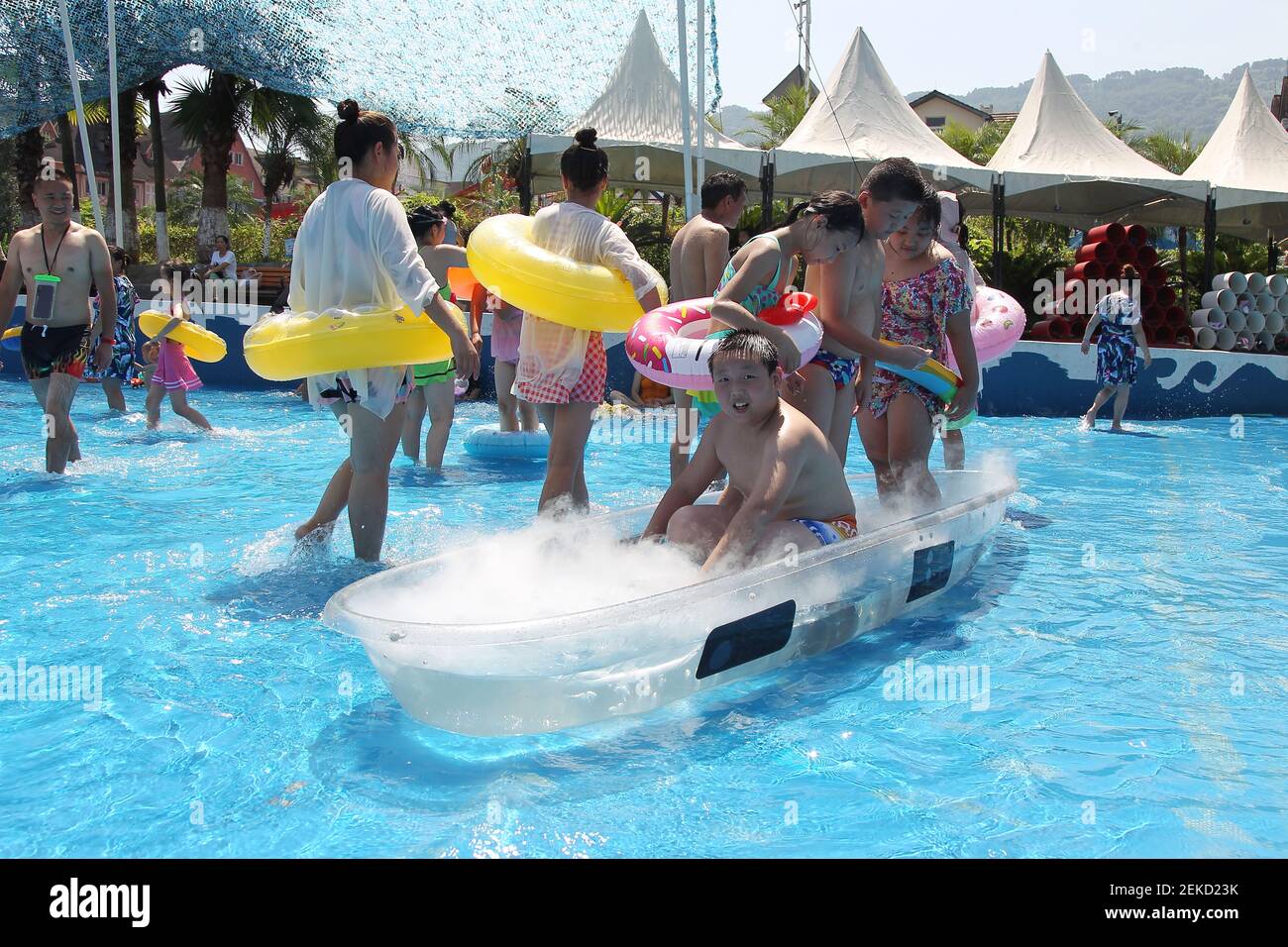 As the city issues orange heat alert, a local water park launches ice ...