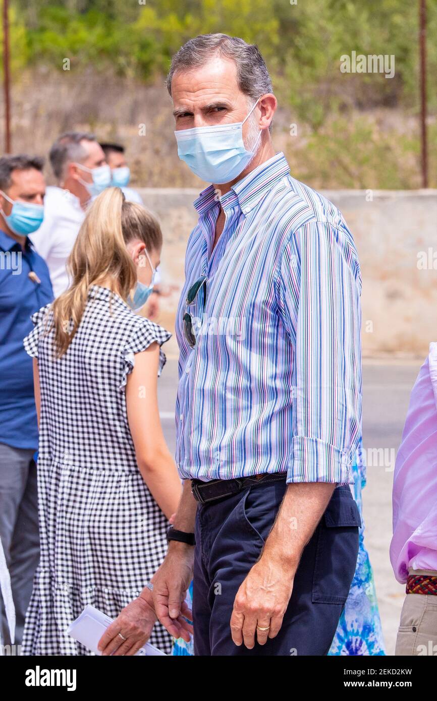 King Felipe VI of Spain during a visit to Centro Socioeducativo Naum at ...