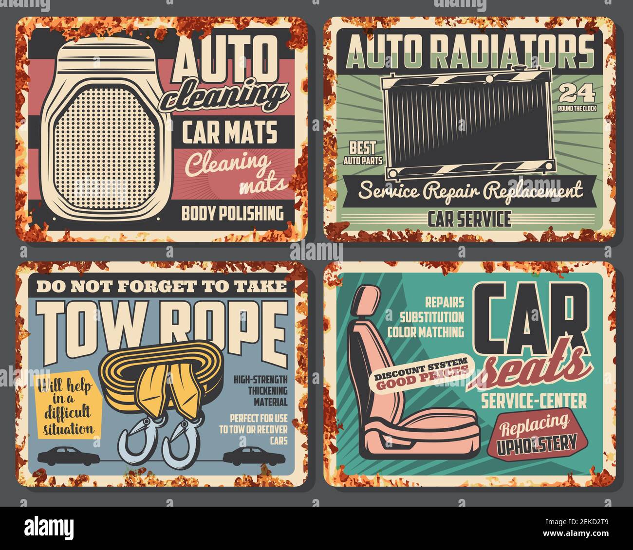 Rusty seats Stock Vector Images - Alamy