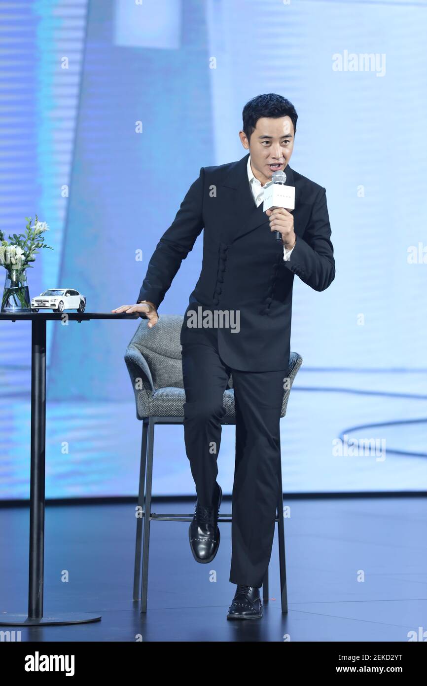 Chinese actor Luo Jin attends a brand promotional event in Shanghai ...