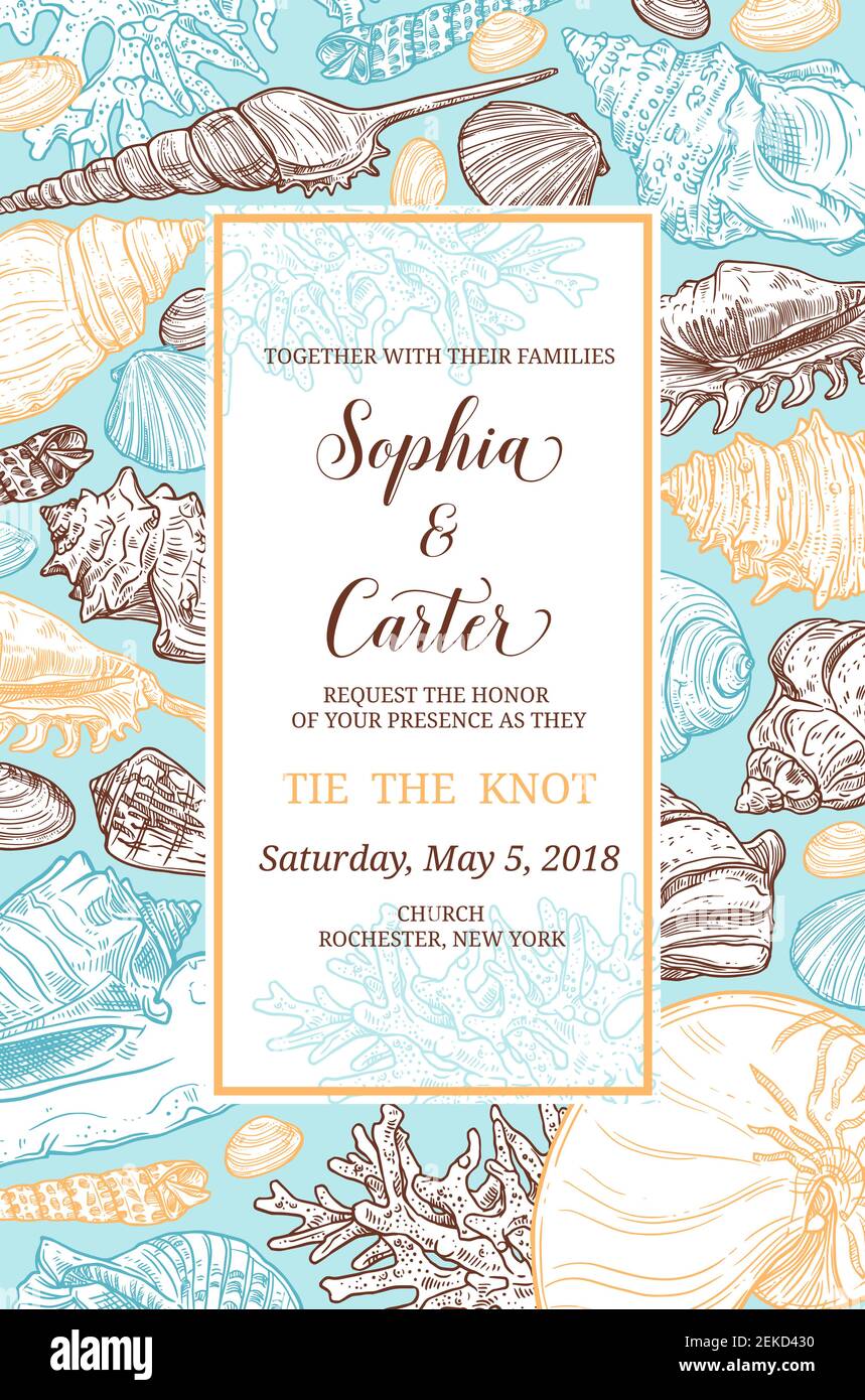 Seashell Invitation Template