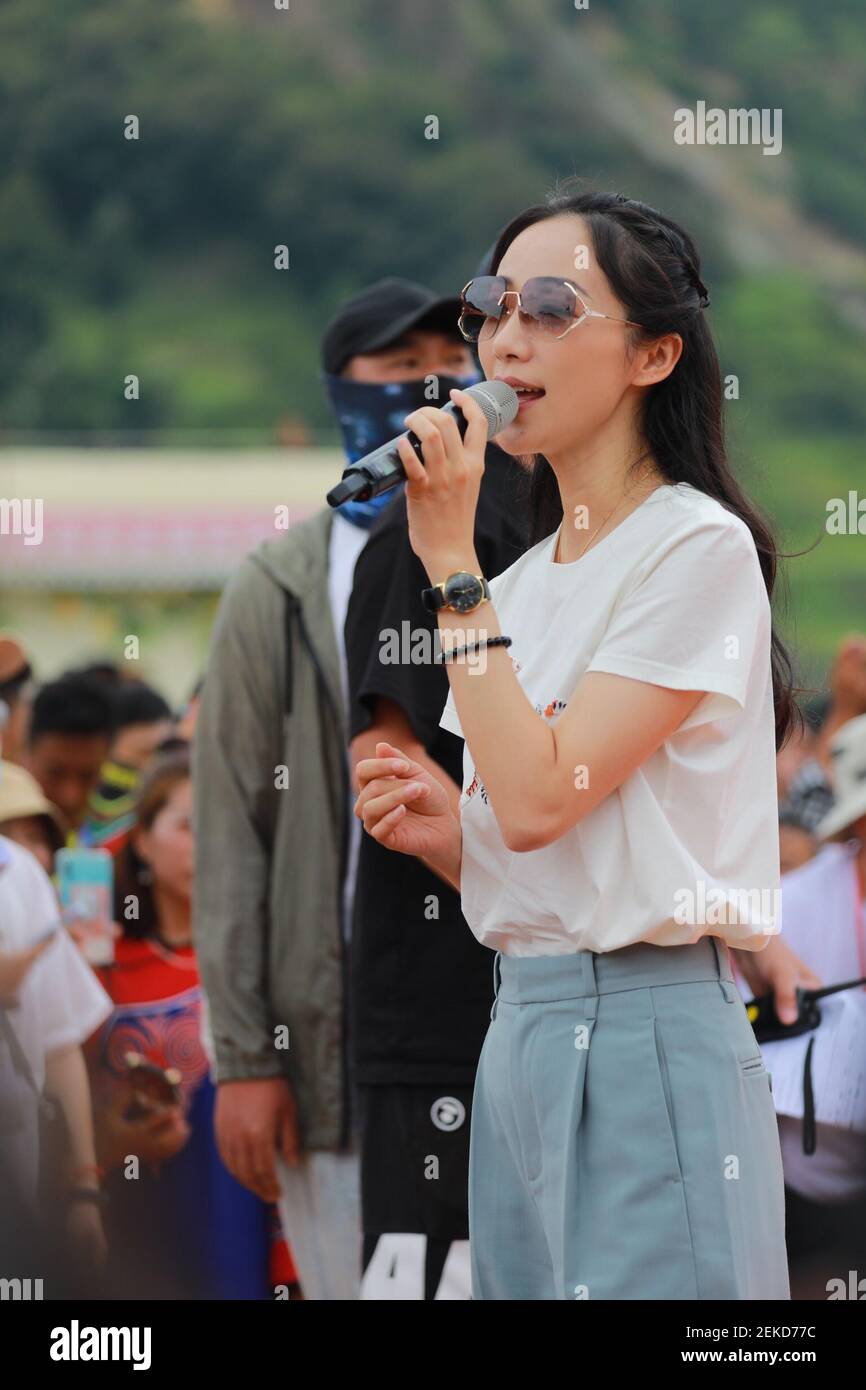 Chinese actress and singer Han Xue, also known as Cecilia Han attends ...