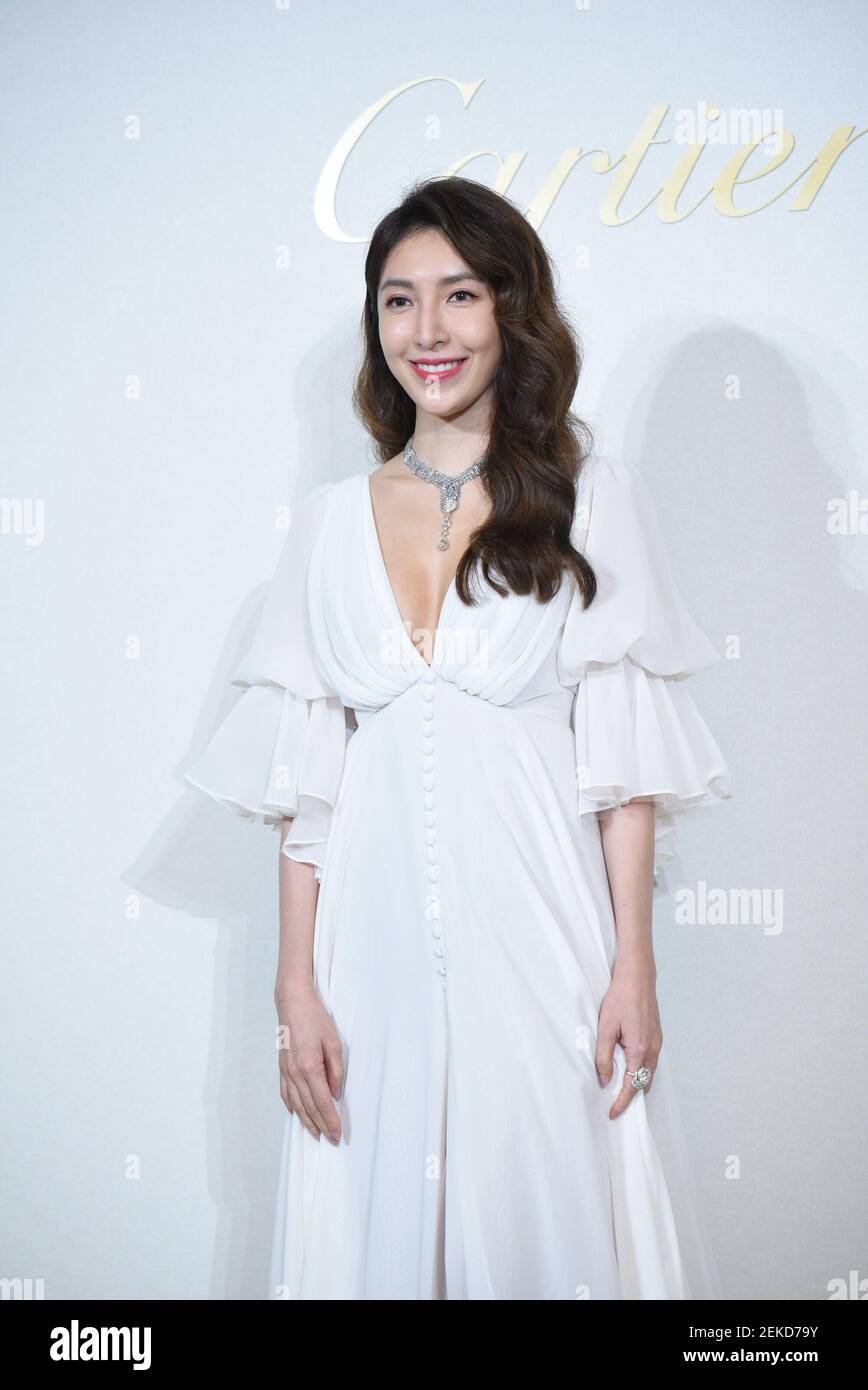 Taiwanese actress Cheryl Yang stands for Cartier jewelery promotional ...