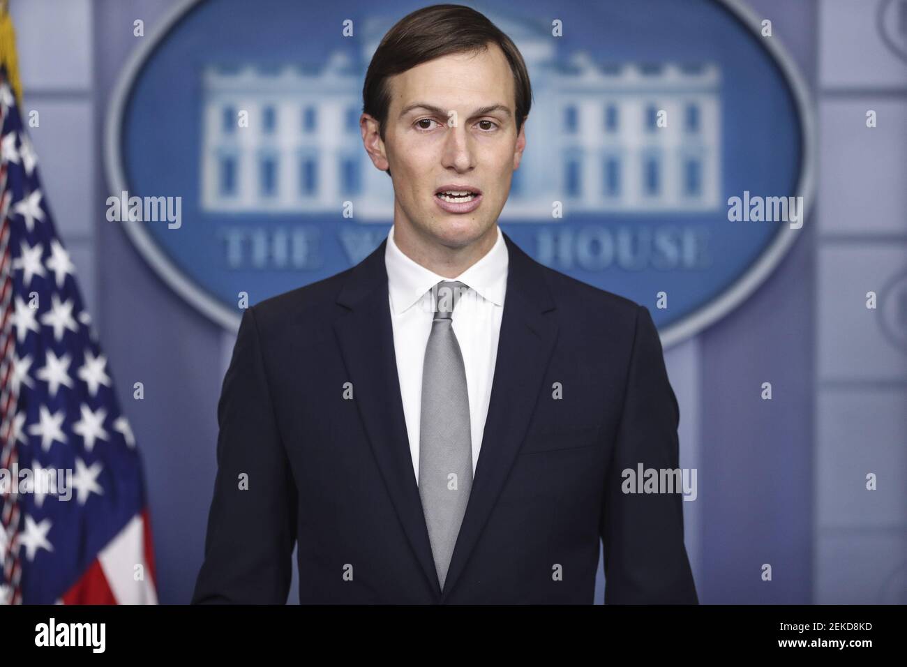 Jared Kushner, senior White House adviser, speaks during a news ...