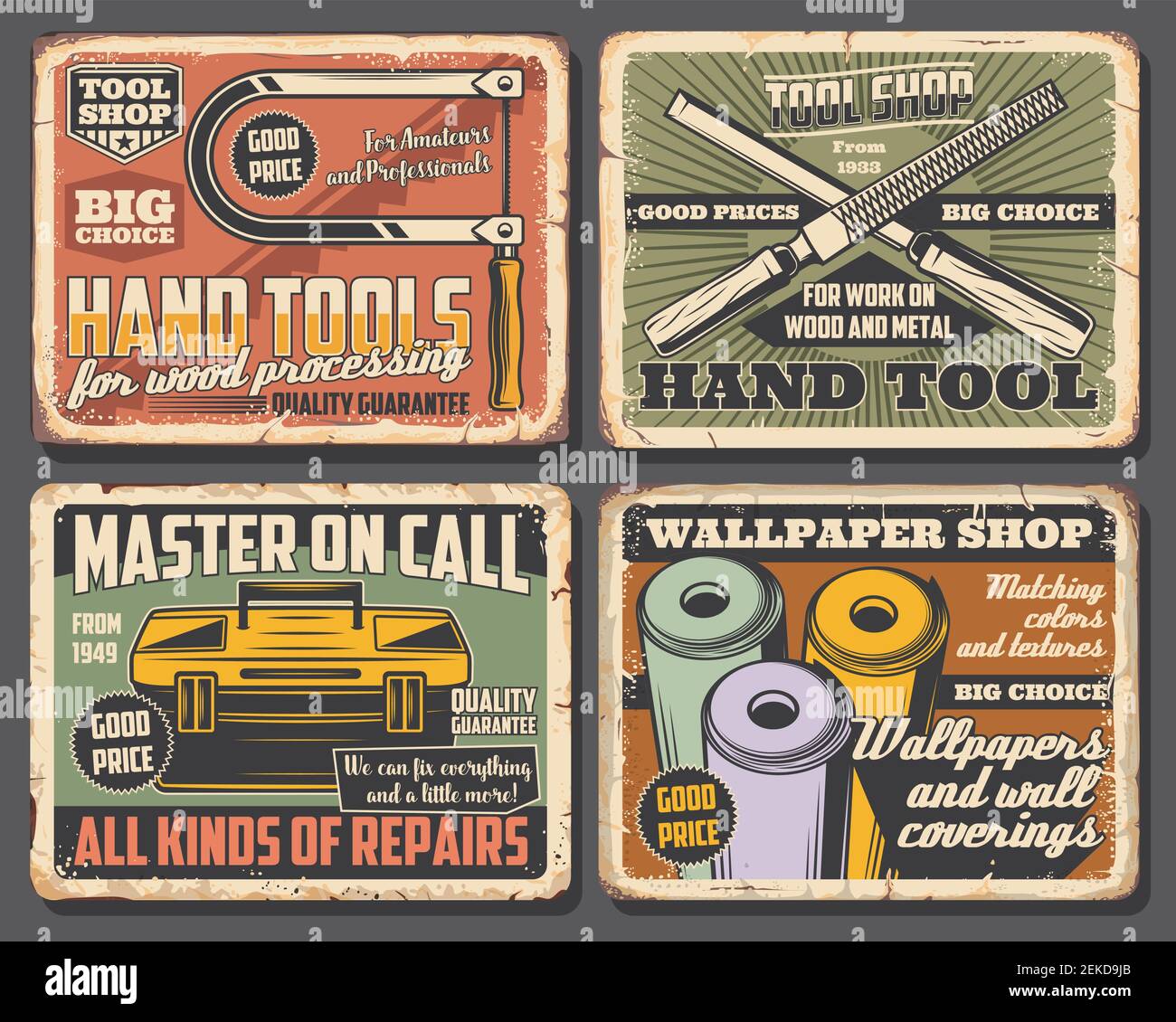 Hand tools of house repair, construction, carpentry and interior design ...