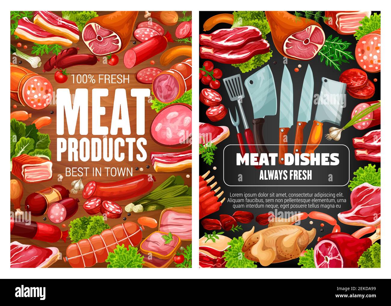 Raw pork barbecue spices Stock Vector Images - Alamy